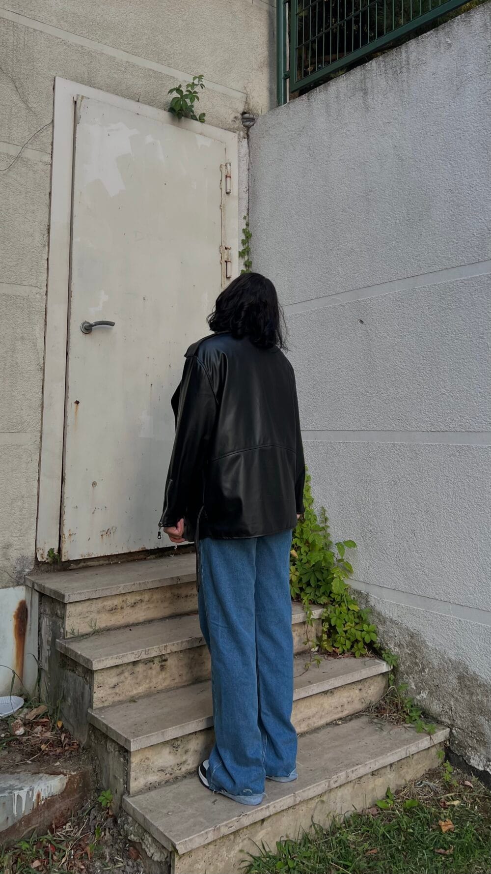 Oversize Black Biker Leather Jacket – The dice store