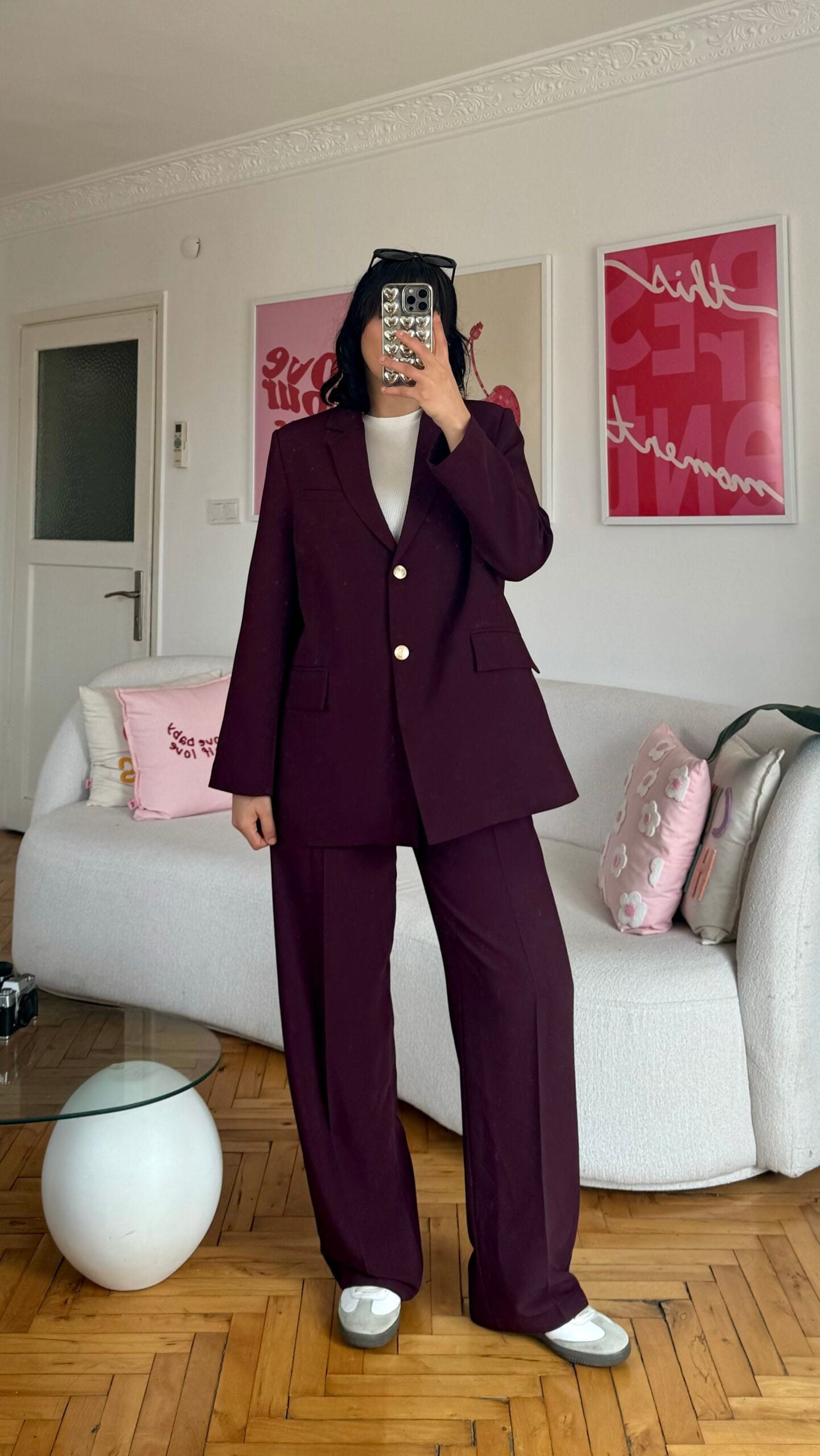 Ella Dark Burgundy Oversize Premium Set – Dice Store.