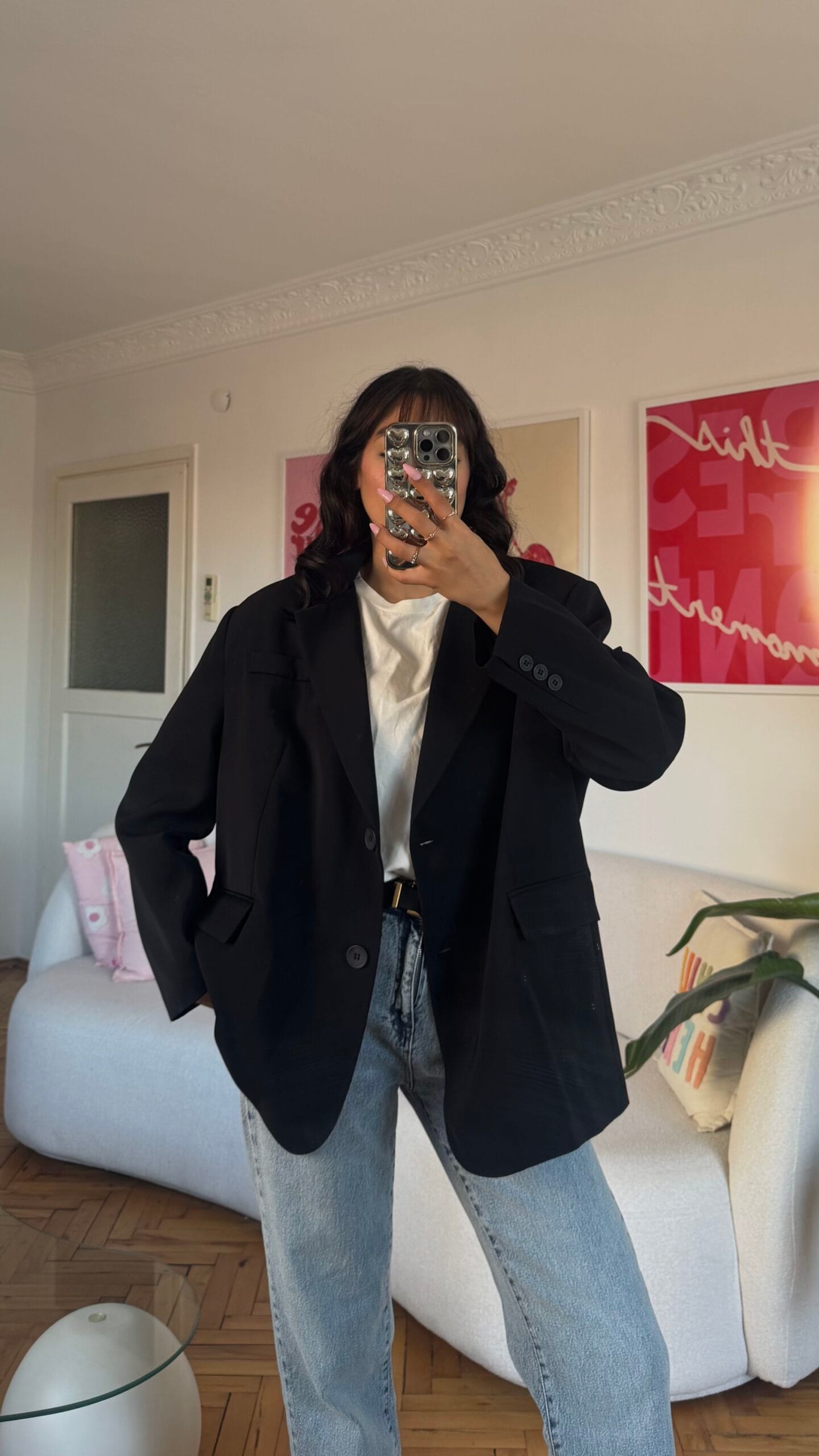 Ferya Black Oversize Blazer – Dice Store.